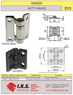 Stainless steel 304 butt hinge
