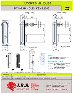 Swing handle chrome plate KEY 92668