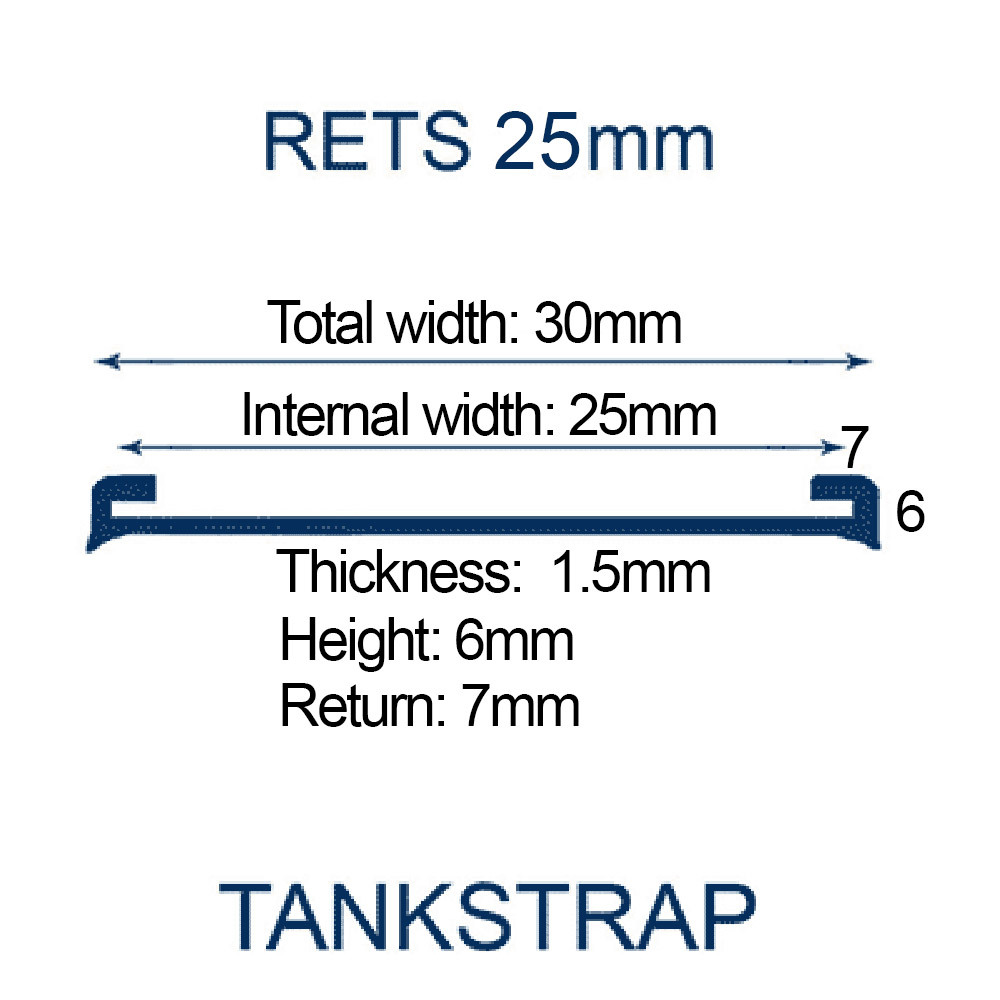 EPDM rubber tank strap (various sizes)